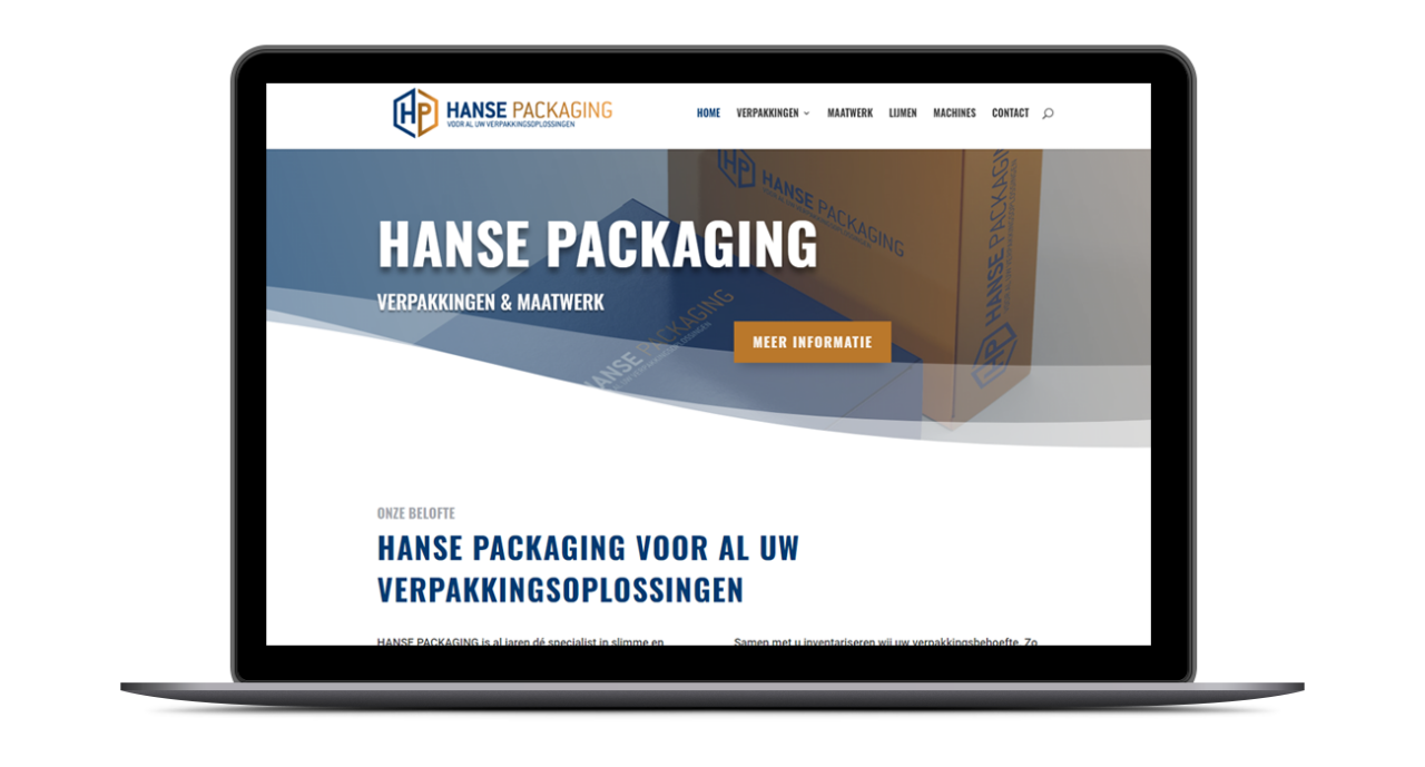 Portfolio | Website Hanse Packaging - Grafisch bureau Sophieso